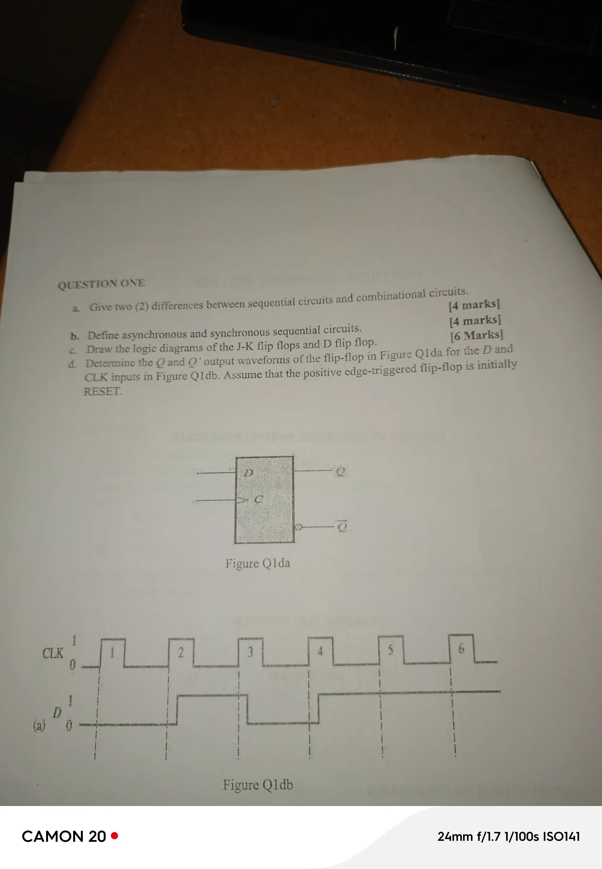 QUESTION ONE a Give two (2) differences | StudyX
