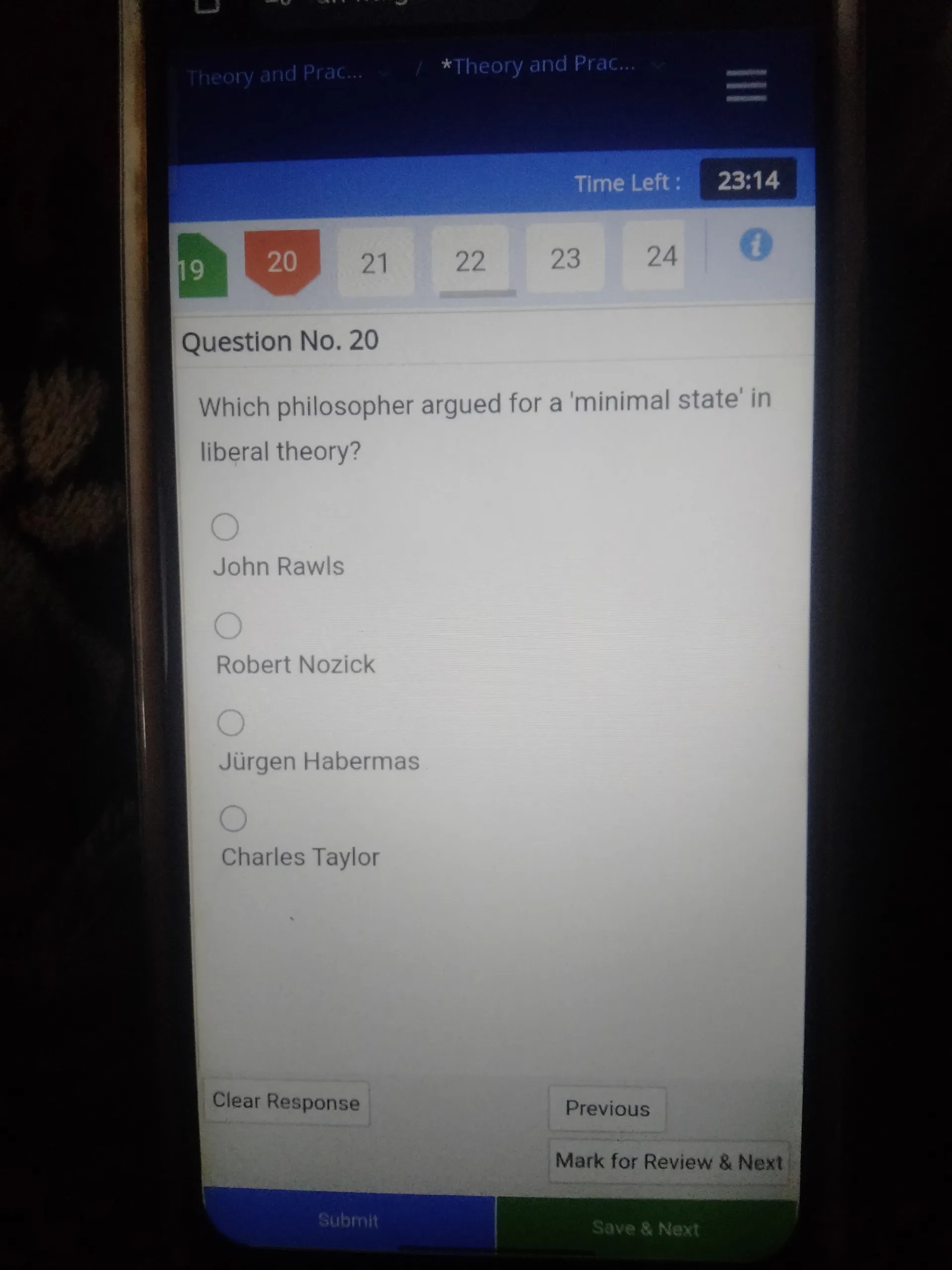 Question No 20 Which philosopher argued for | StudyX