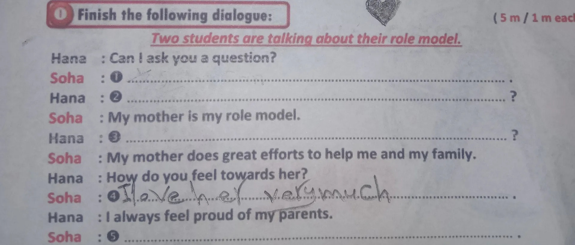 Finish the following dialogue Two students | StudyX