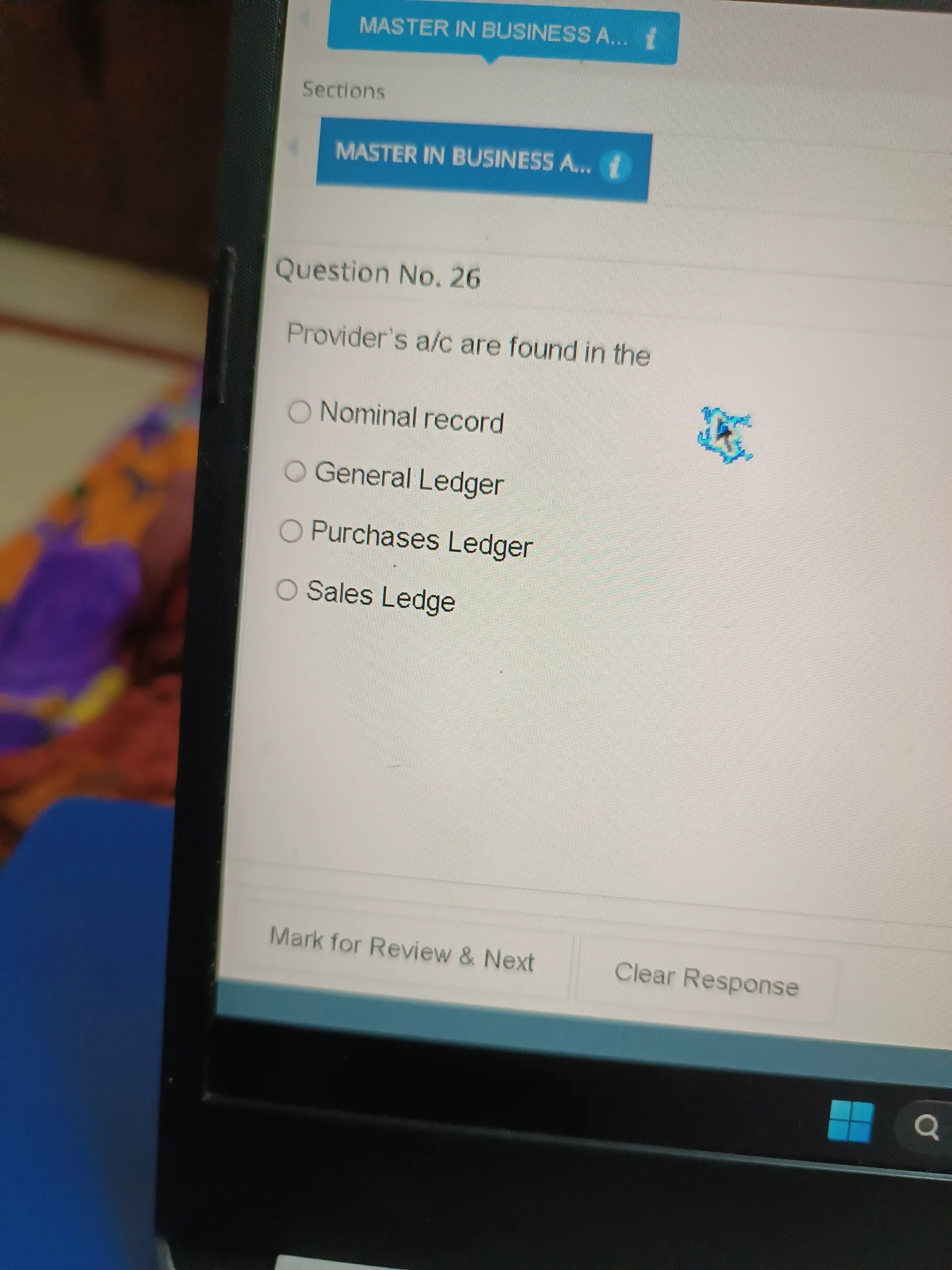 Question No 26 Providers a/c are found in | StudyX