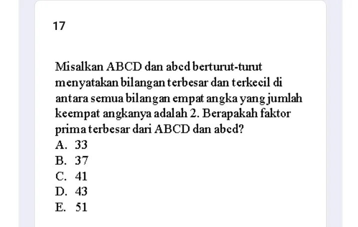 17 Misalkan Abcd Dan Abcd Berturut Turut Studyx