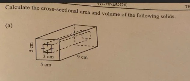 Calculate the cross-sectional area and | StudyX