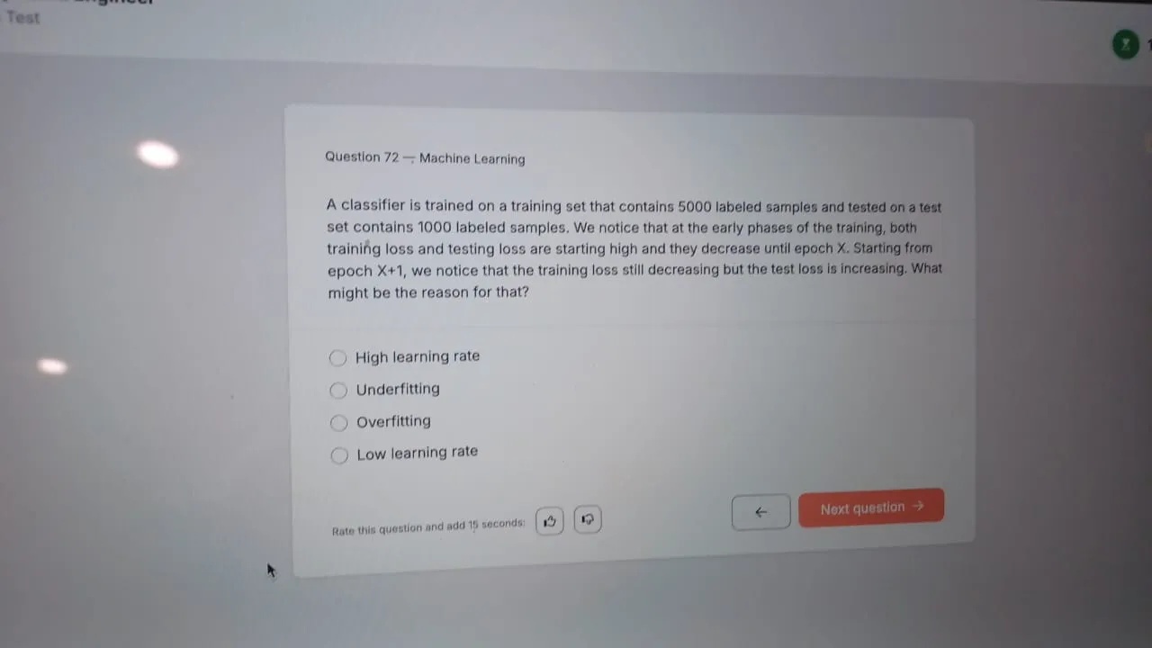 A classifier is trained on a training set | StudyX