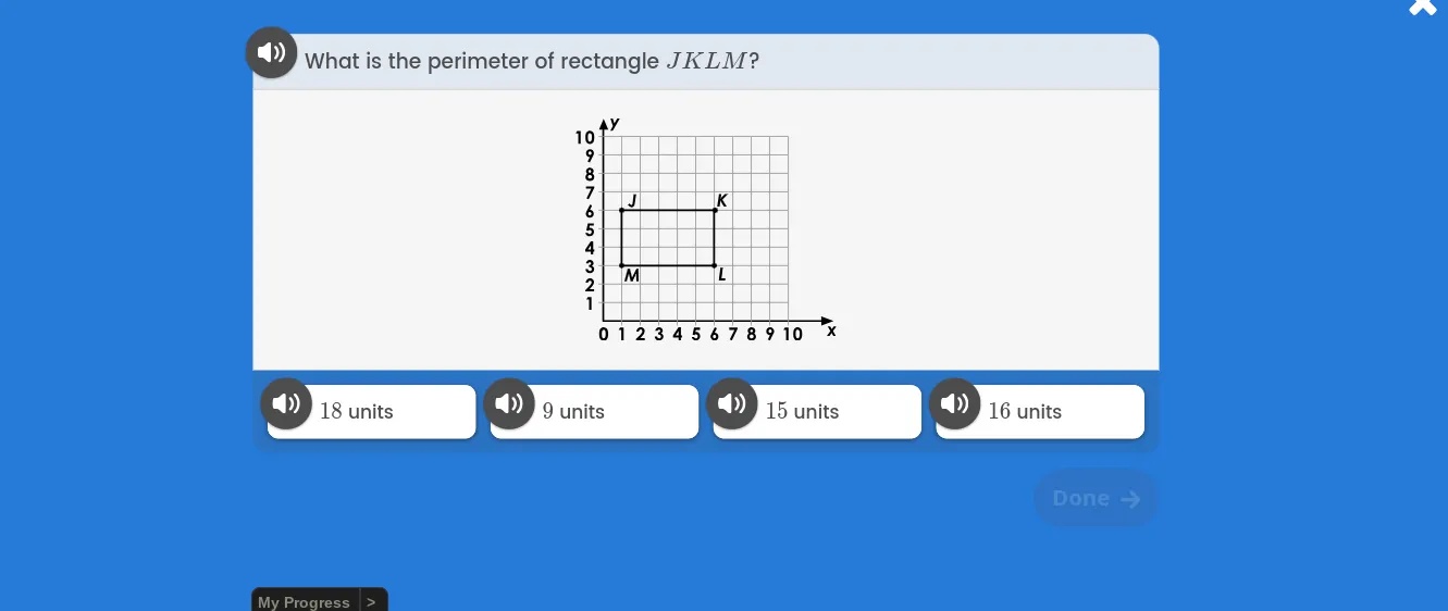 What is the perimeter of rectangle JKLM 18 | StudyX