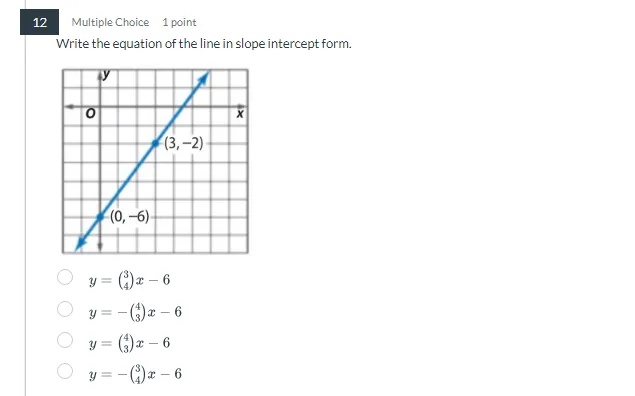Multiple Choice 1 point Write the equation | StudyX