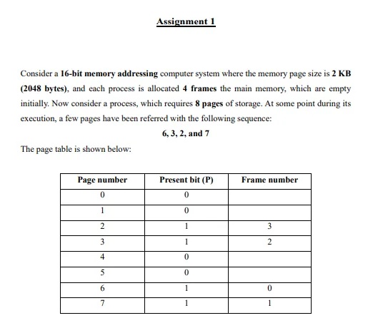 Assignment 1 Consider a 16-bit memory | StudyX