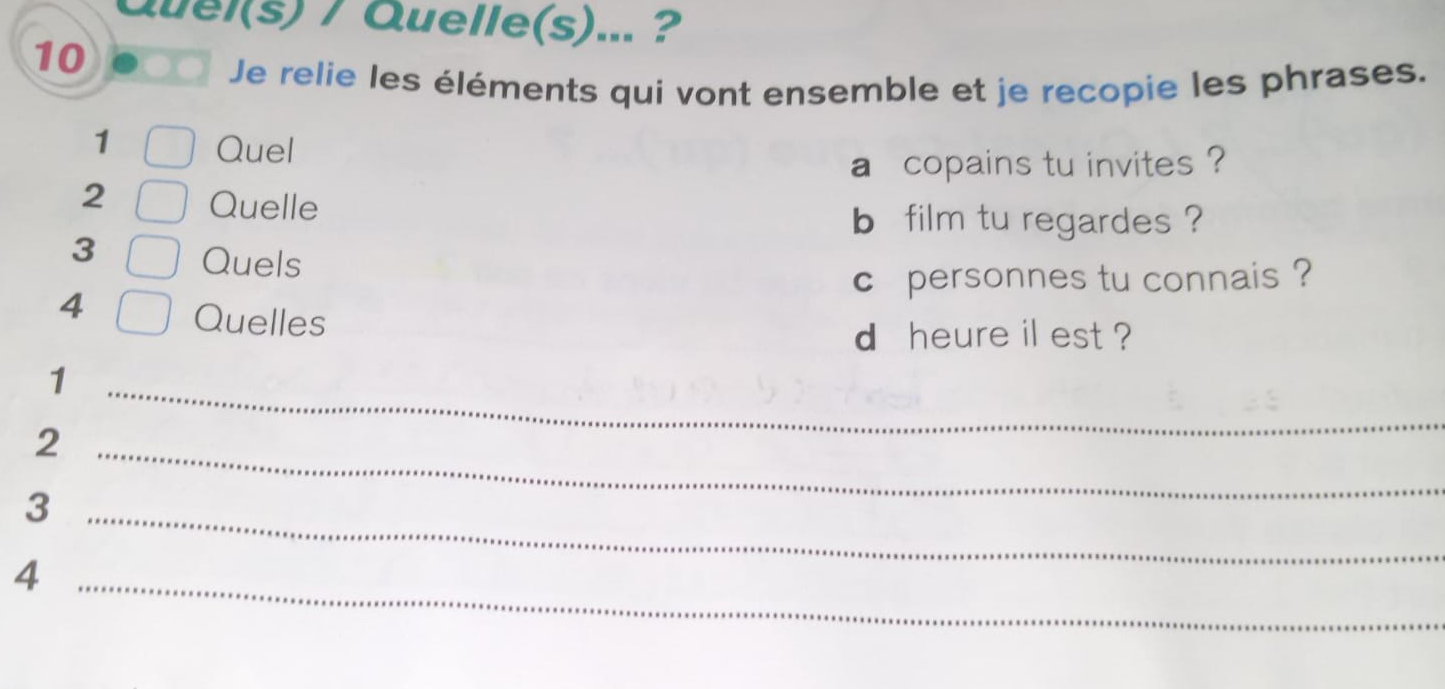 Je relie les lments qui vont ensemble et je | StudyX