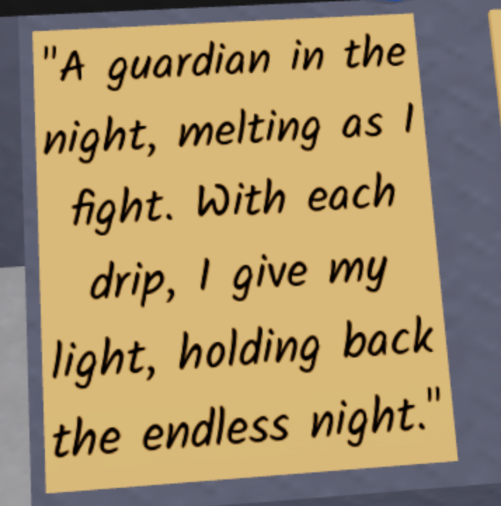 A guardian in the night melting as I fight