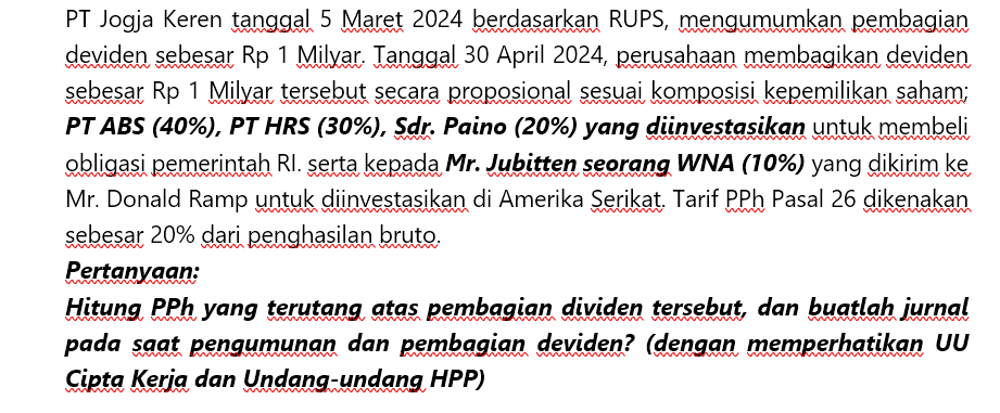 PT Jogja Keren tanggal 5 Maret 2024 | StudyX