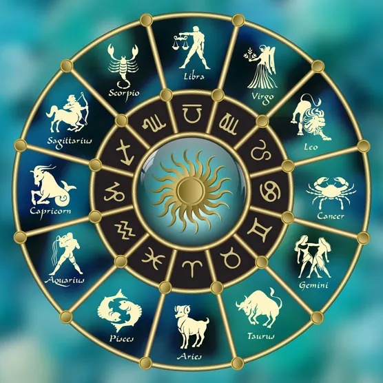 The image contains a zodiac wheel showing | StudyX