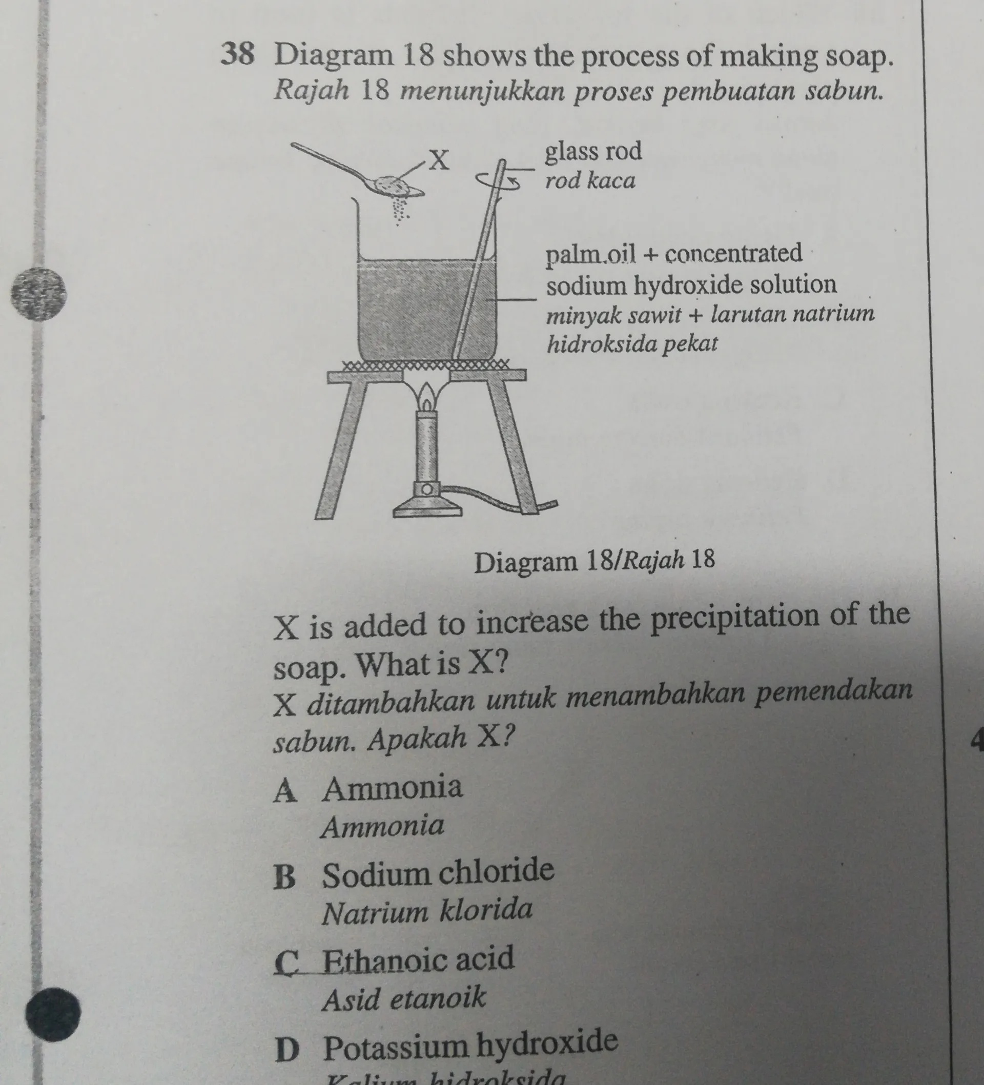 38 Diagram 18 shows the process of making | StudyX