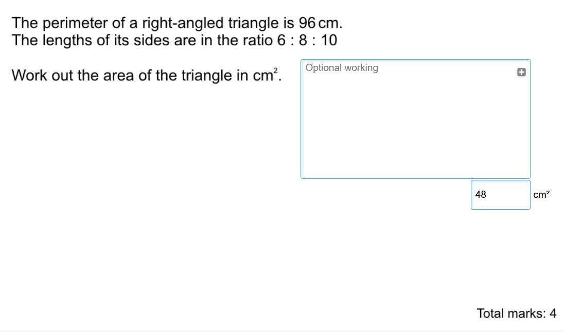 The perimeter of a right angled triangle is | StudyX