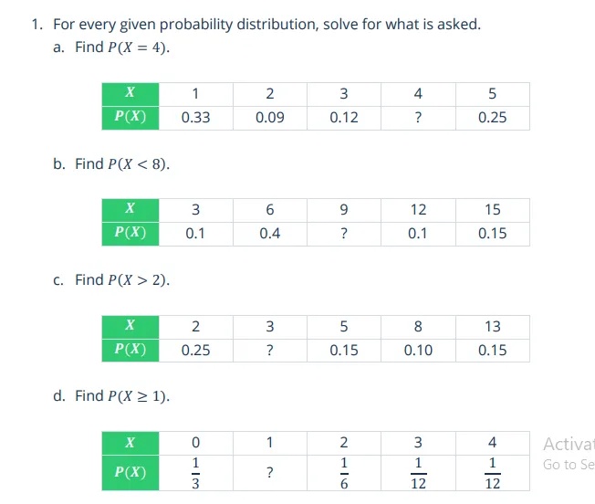 1 For every given probability distribution | StudyX