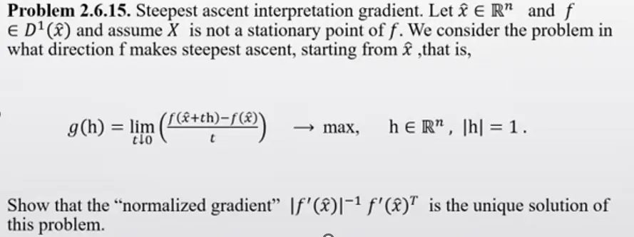 Problem 2615 Steepest ascent interpretation | StudyX