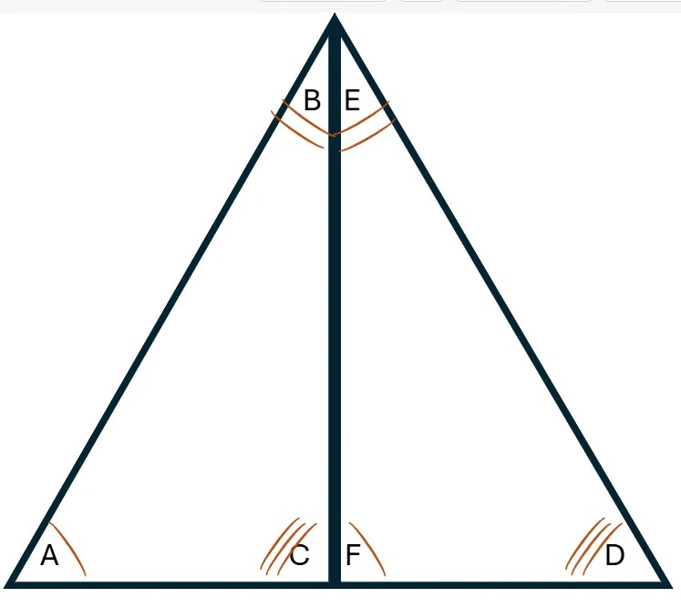 The image contains a triangle with a line | StudyX