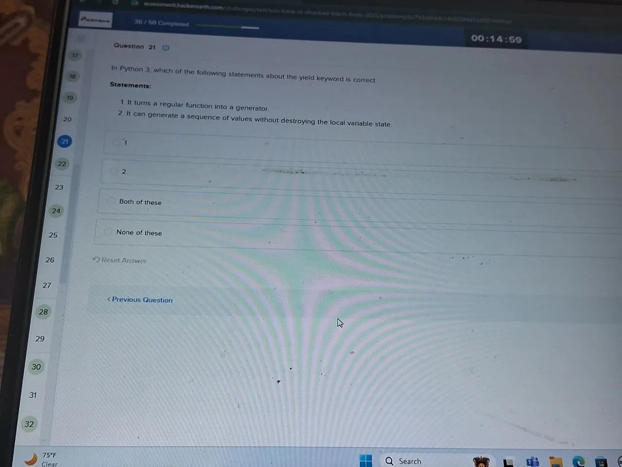 In Python 3 which of the following | StudyX