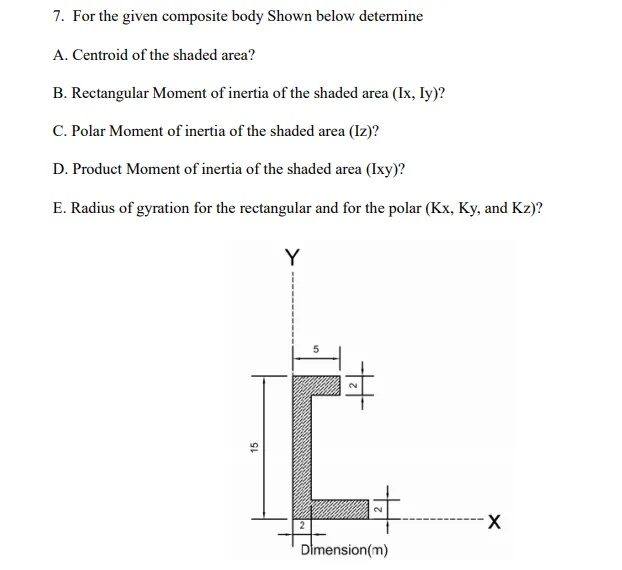 7 For the given composite body Shown below | StudyX