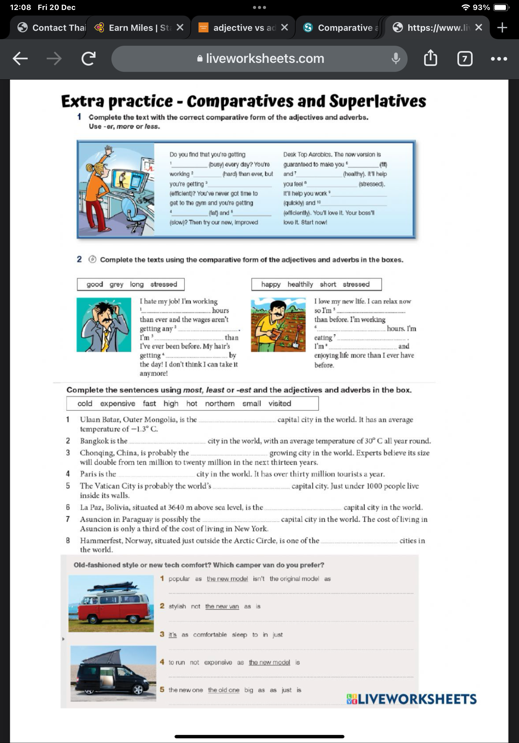 Extra practice - Comparatives and | StudyX