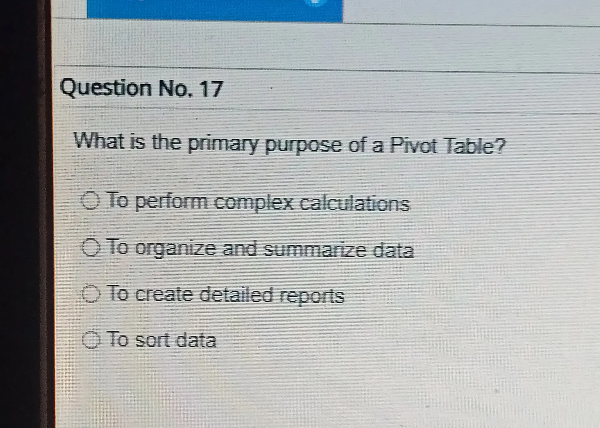 Question No 17 What is the primary purpose | StudyX