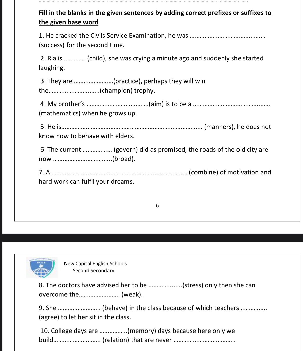Fill in the blanks in the given sentences | StudyX