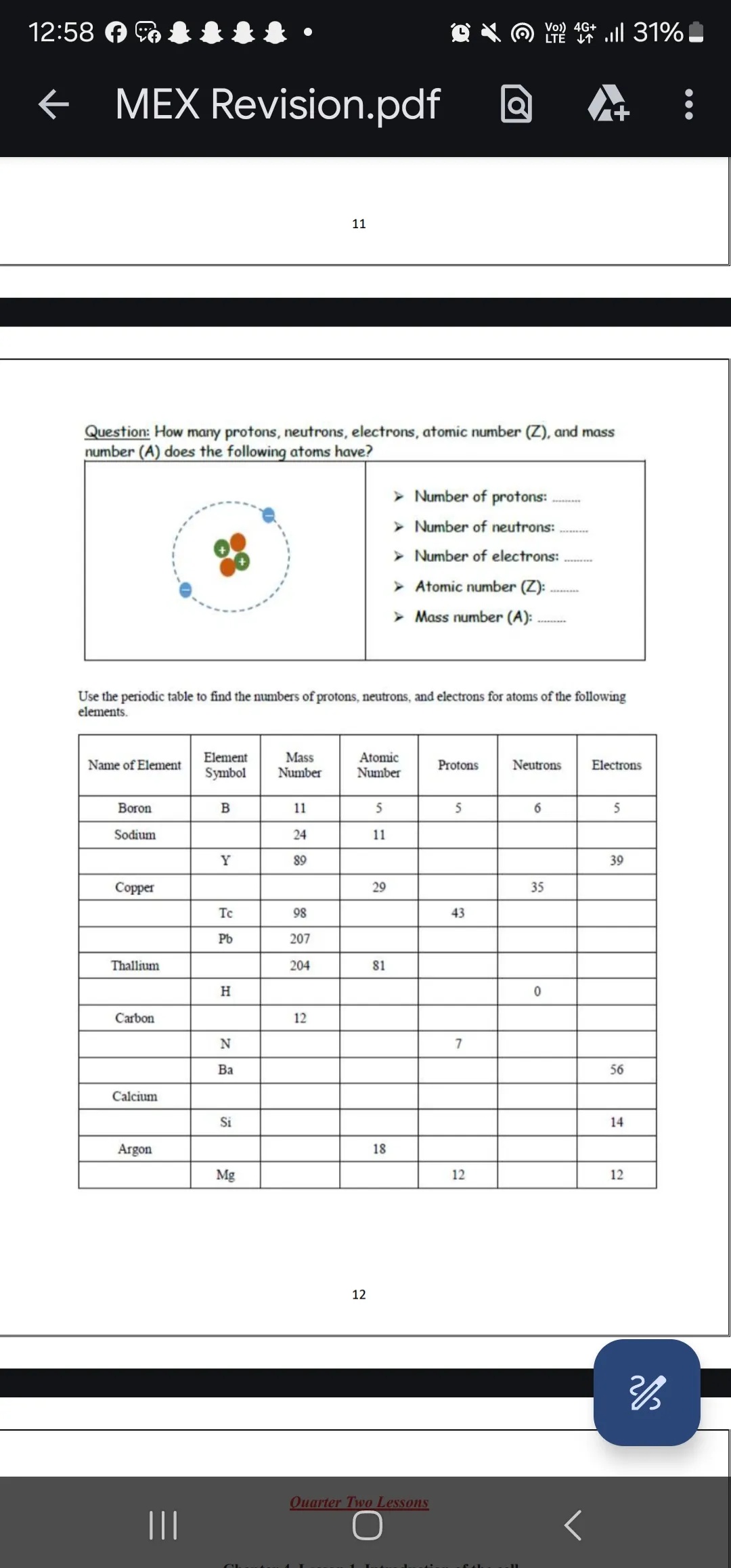 Question How many protons neutrons electrons | StudyX
