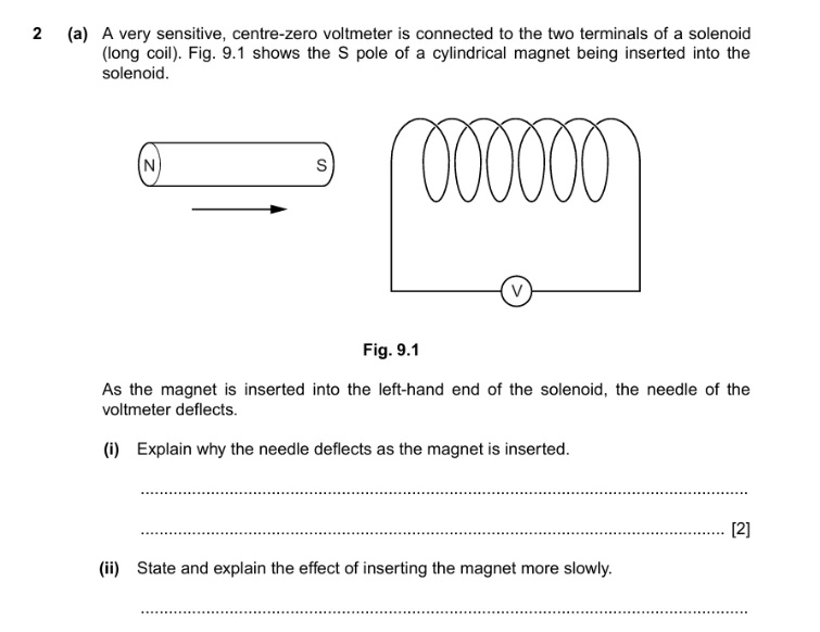 2 (a) A very sensitive centre-zero voltmeter | StudyX
