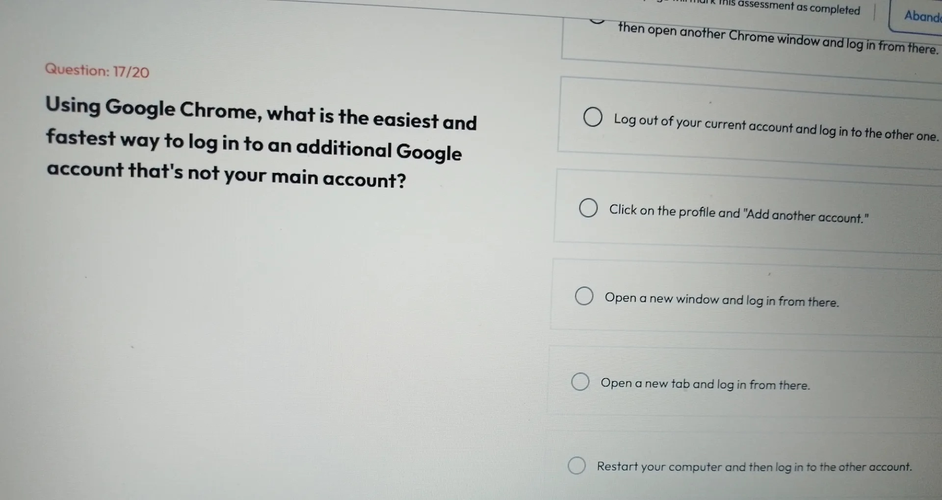 Using Google Chrome what is the easiest and | StudyX