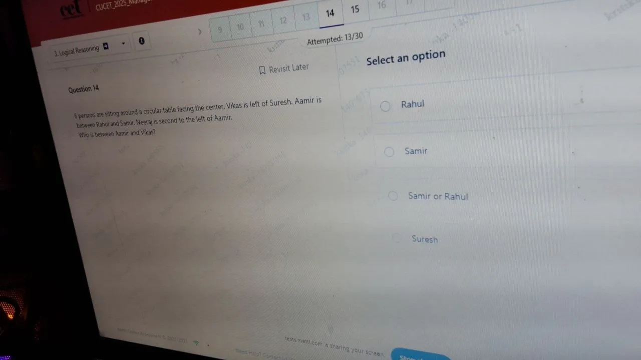 6 persons are sitting around a circular | StudyX