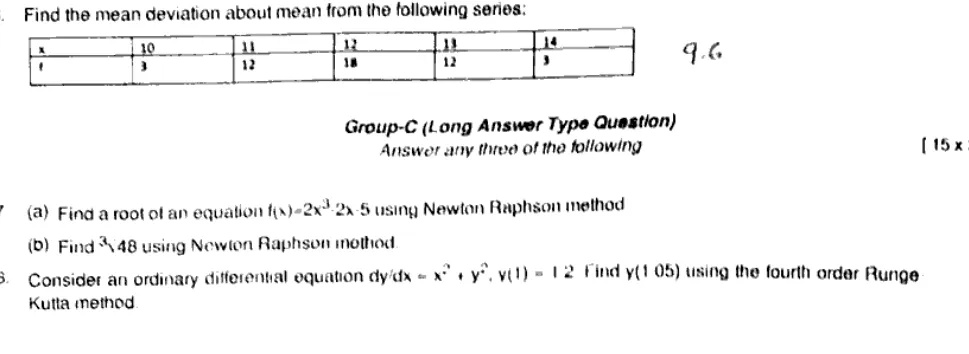 Find the mean deviation about mean from the | StudyX