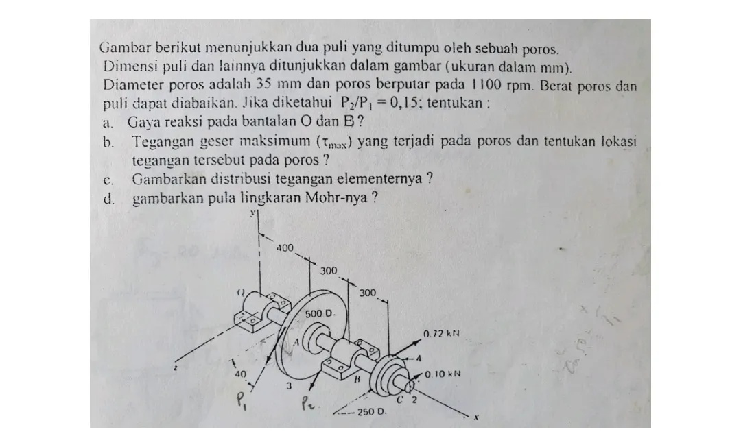 Gambar berikut menunjukkan dua puli yang | StudyX