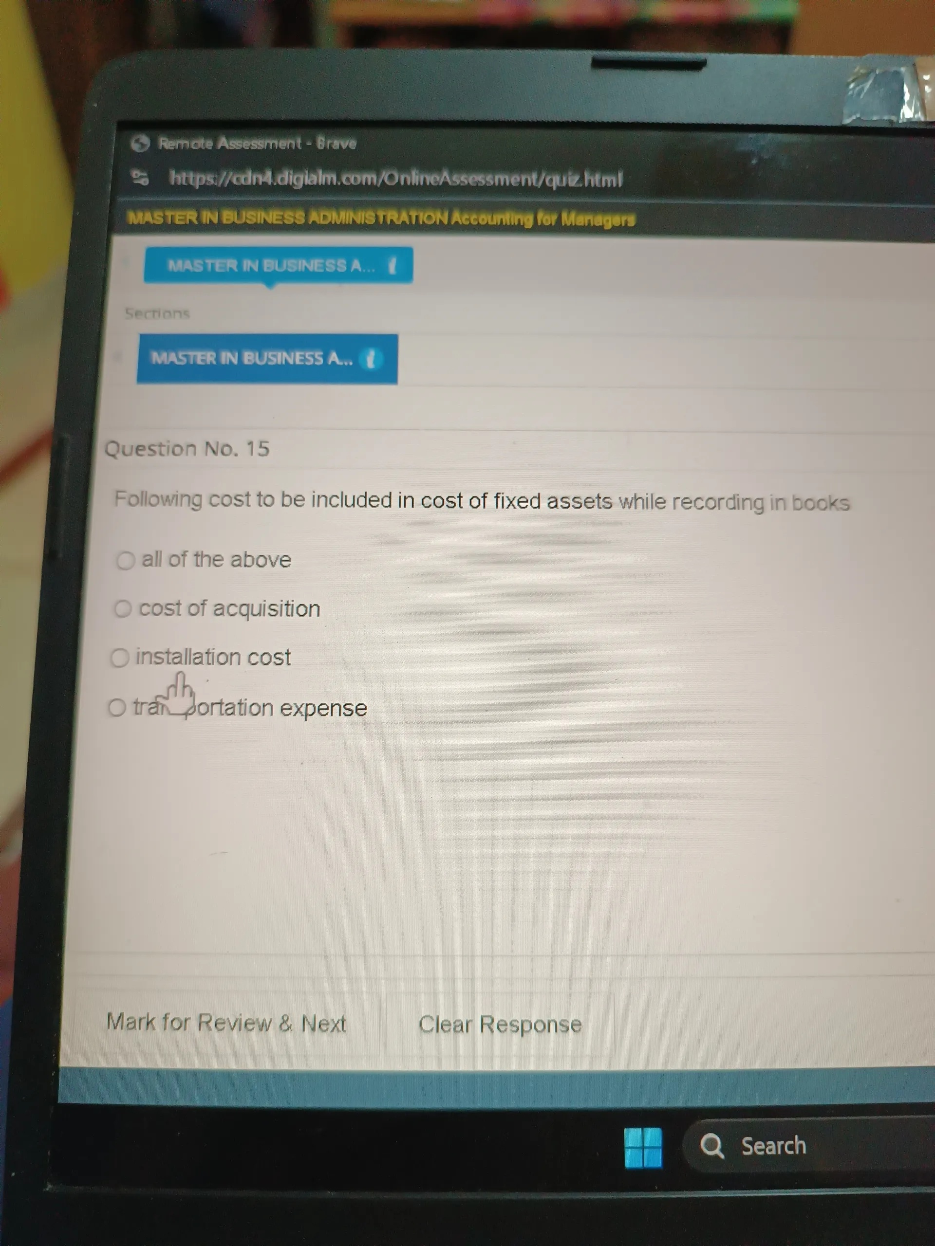 Question No 15 Following cost to be included | StudyX