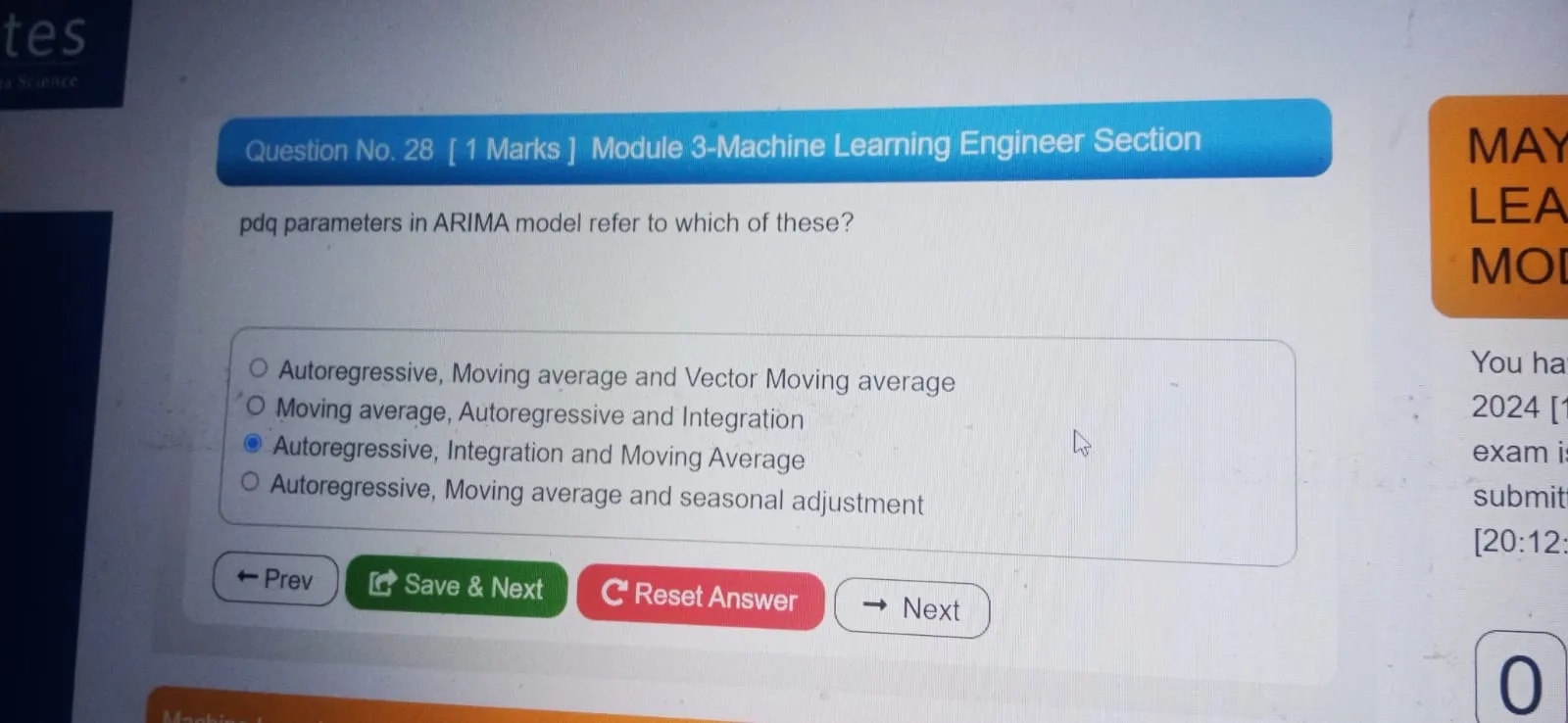 Question No 28 1 Marks Module 3-Machine | StudyX
