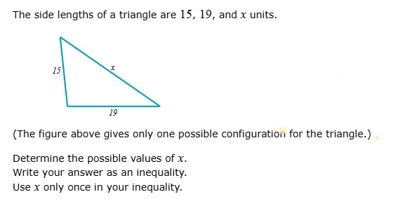 The side lengths of a triangle are 15 19 and | StudyX