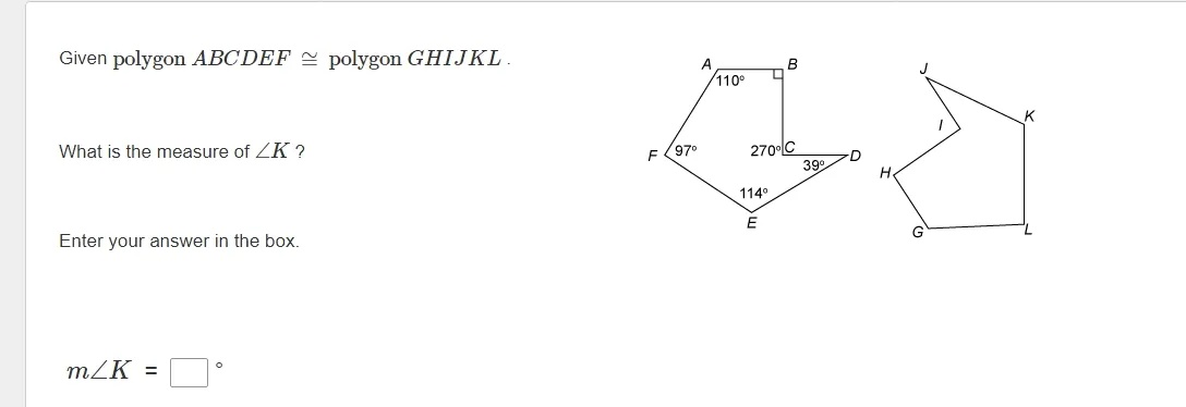 Given polygon ABCDEF ( ) polygon GHIJKL What | StudyX
