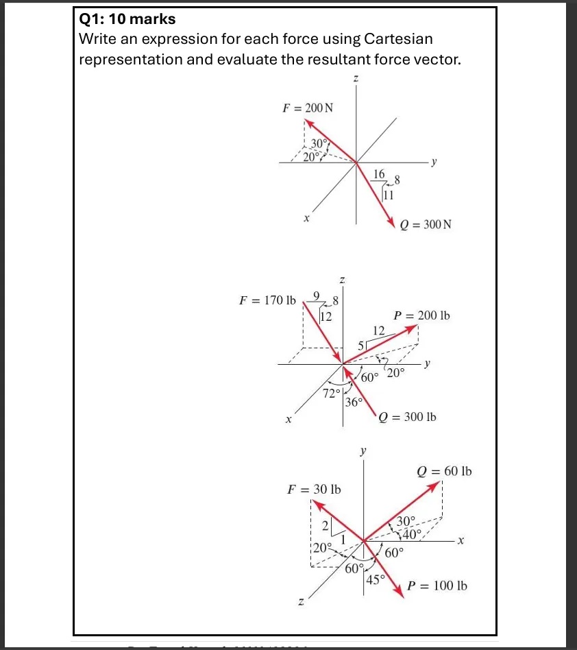 Q1 10 marksWrite an expression for each | StudyX
