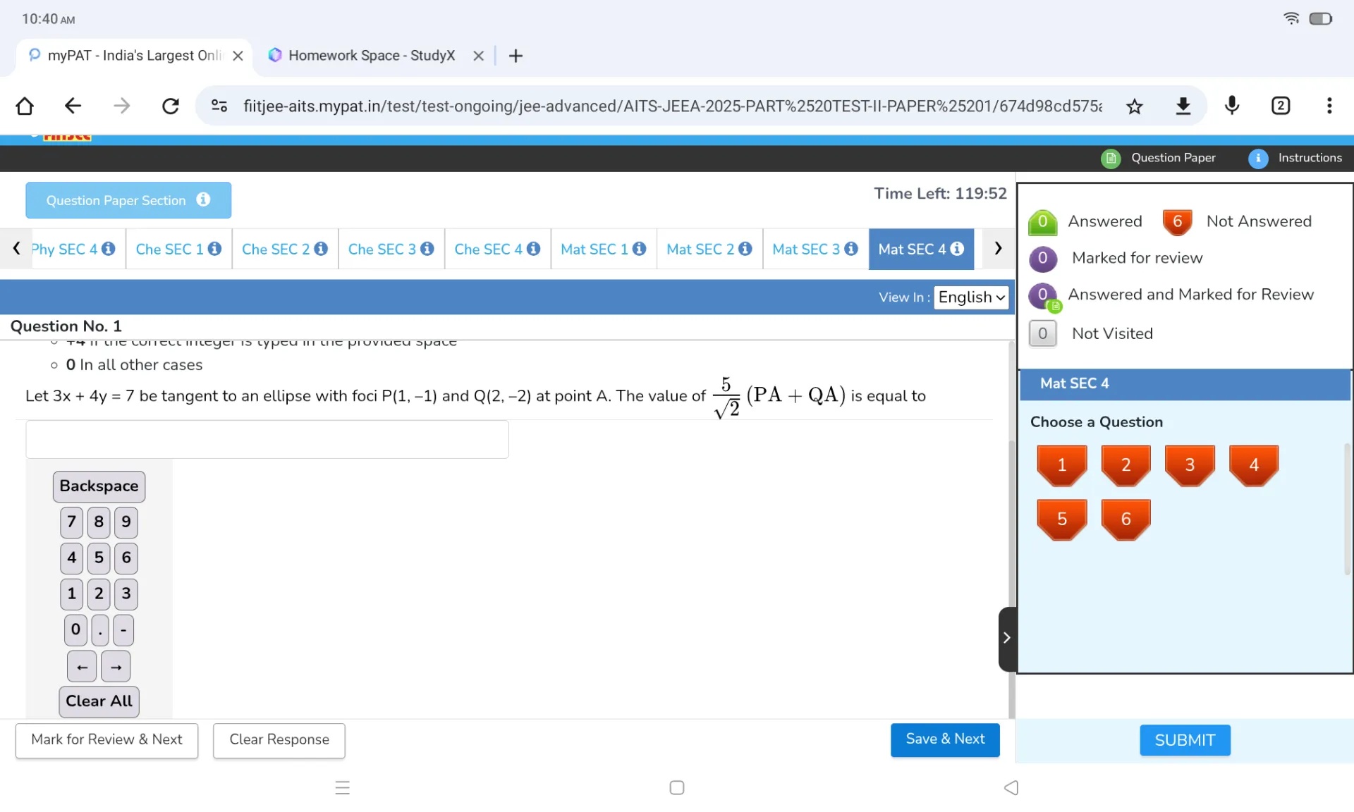 Question No 1 0 In all other cases Let 3x + | StudyX