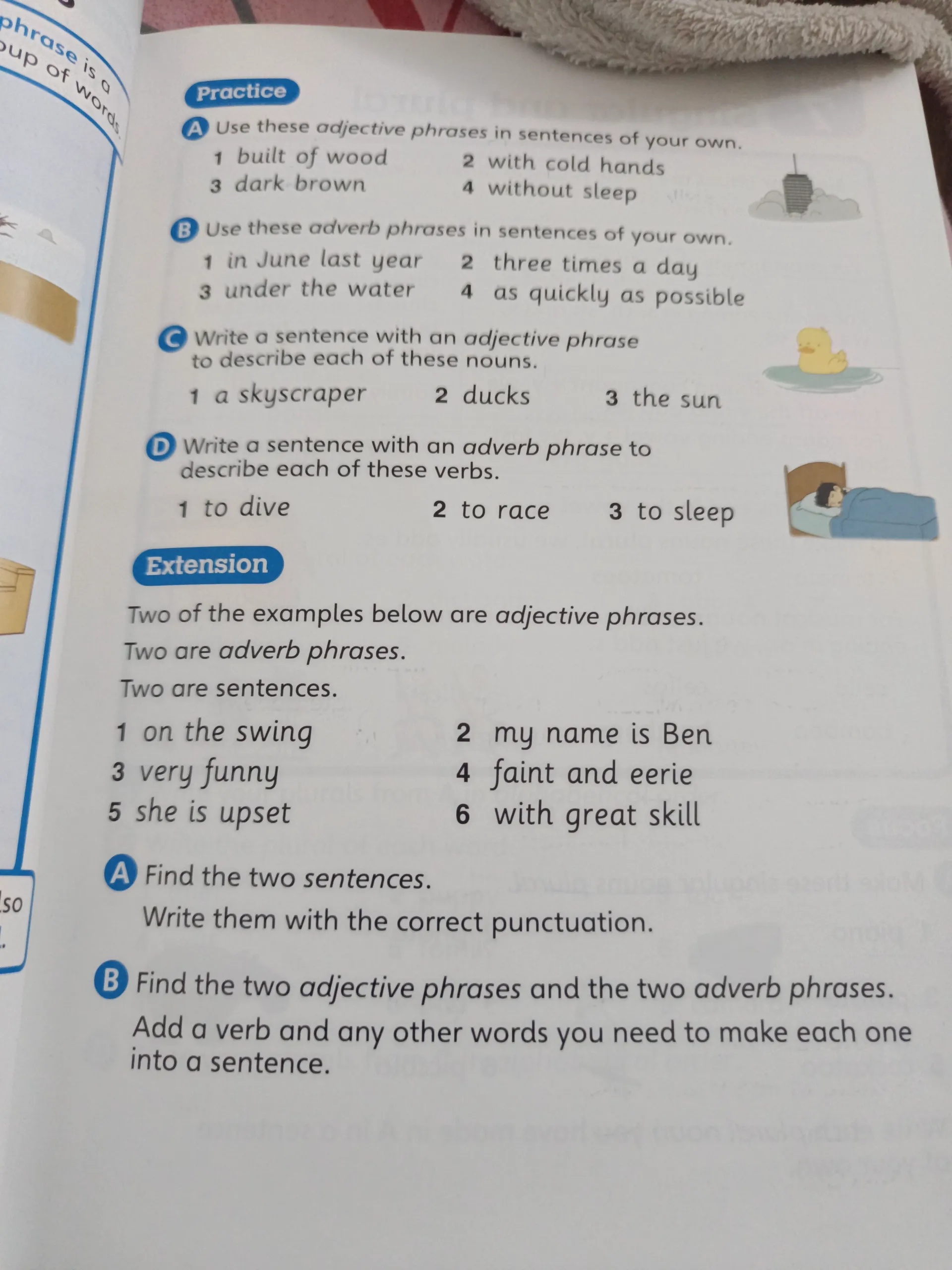 Practice A Use these adjective phrases in | StudyX