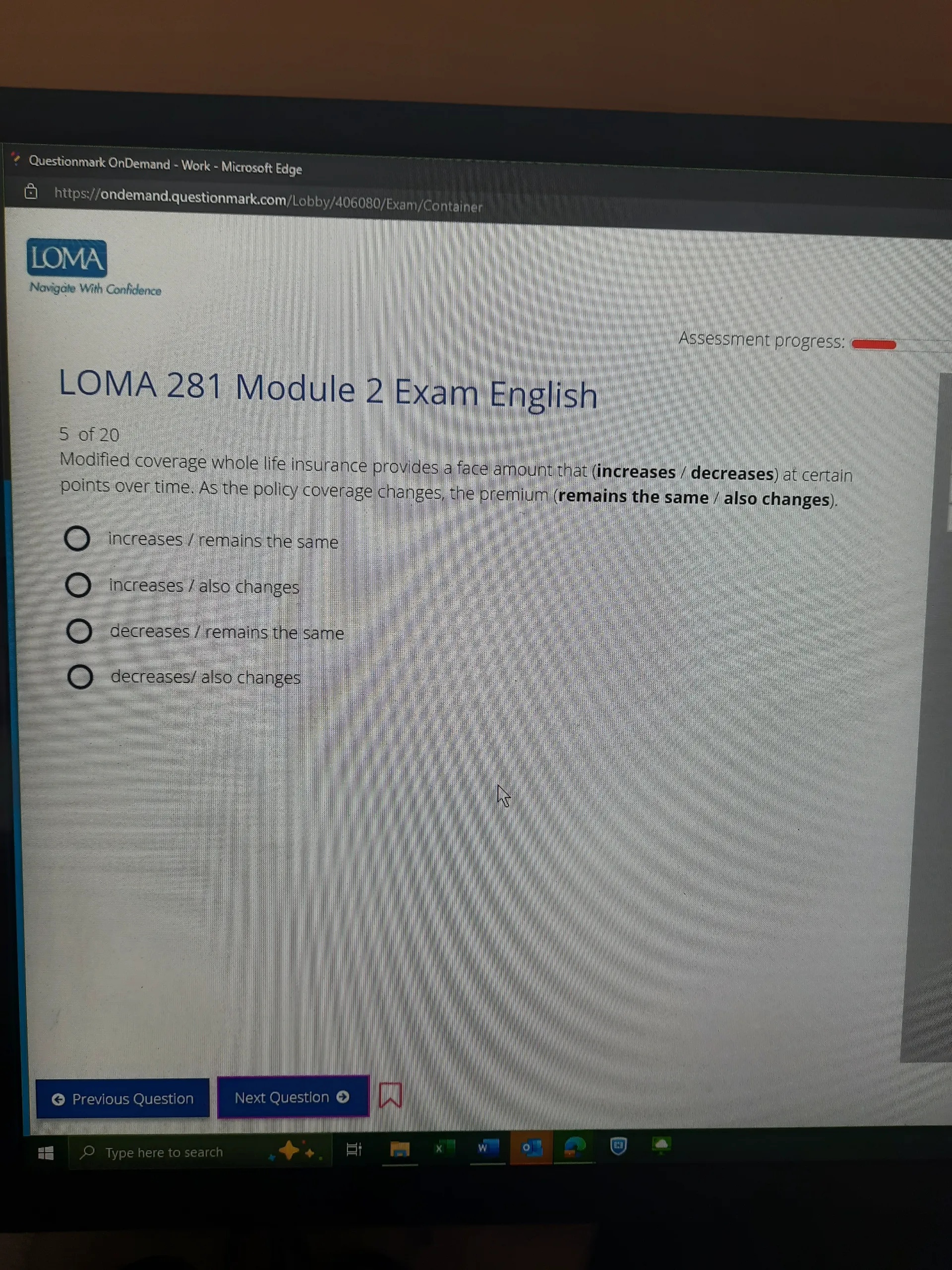 Modified coverage whole life insurance | StudyX