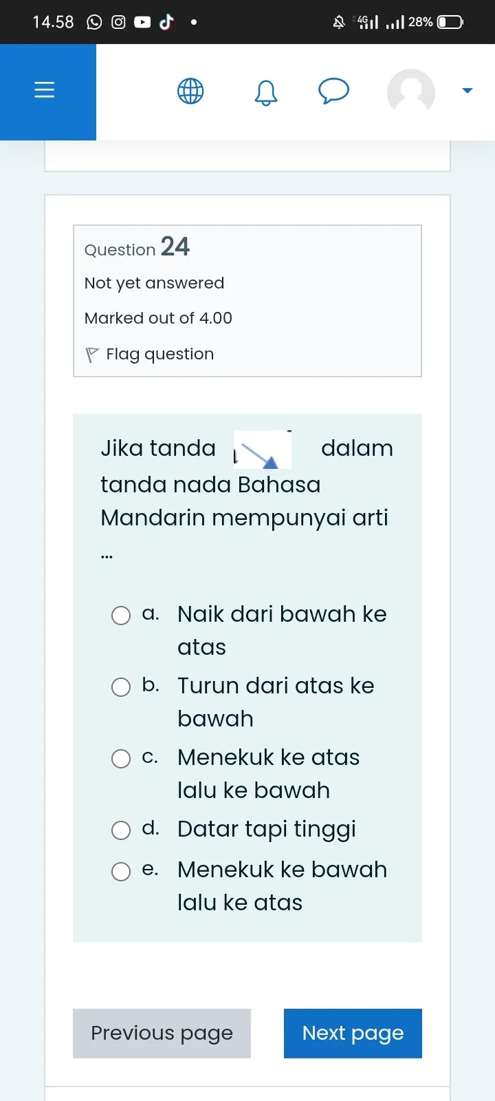 Question 24 Jika tanda ( ) dalam tanda nada | StudyX