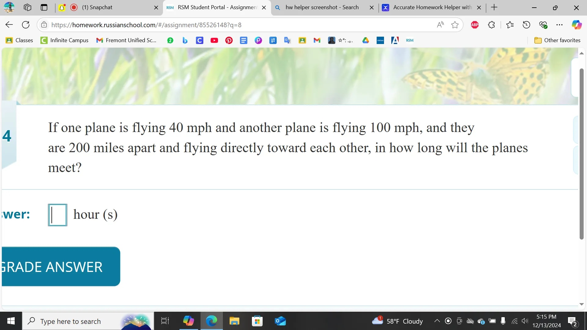 If one plane is flying 40 mph and another | StudyX