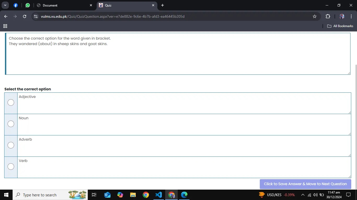 Choose the correct option for the word given | StudyX