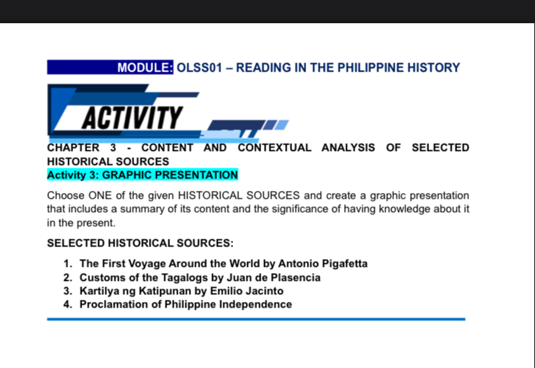 MODULE OLSS01 - READING IN THE PHILIPPINE
