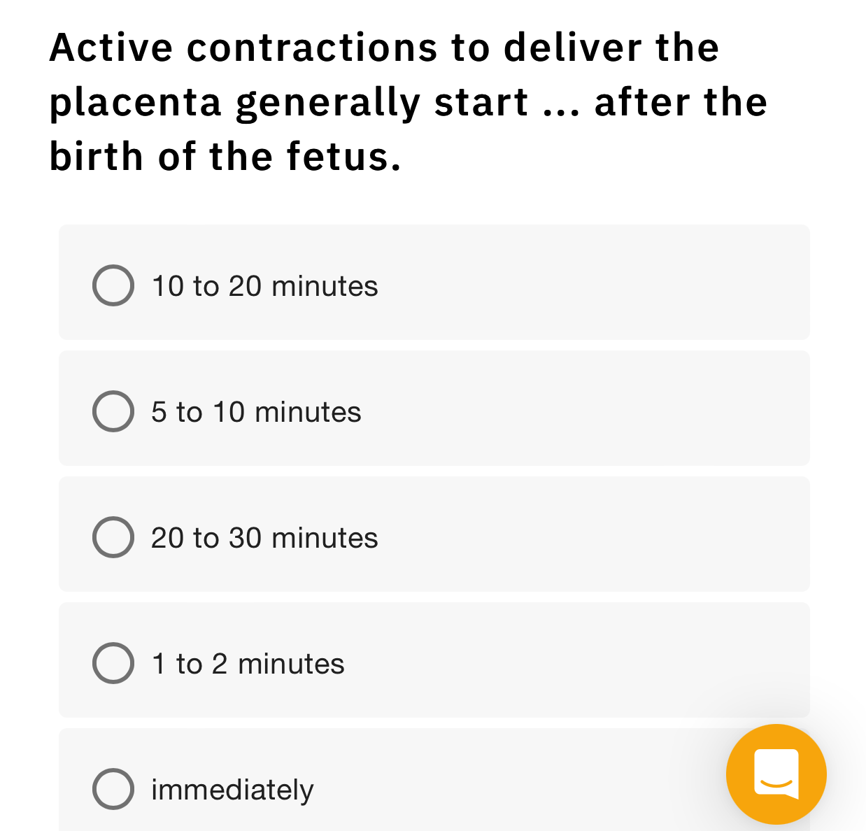 Active contractions to deliver the placenta | StudyX