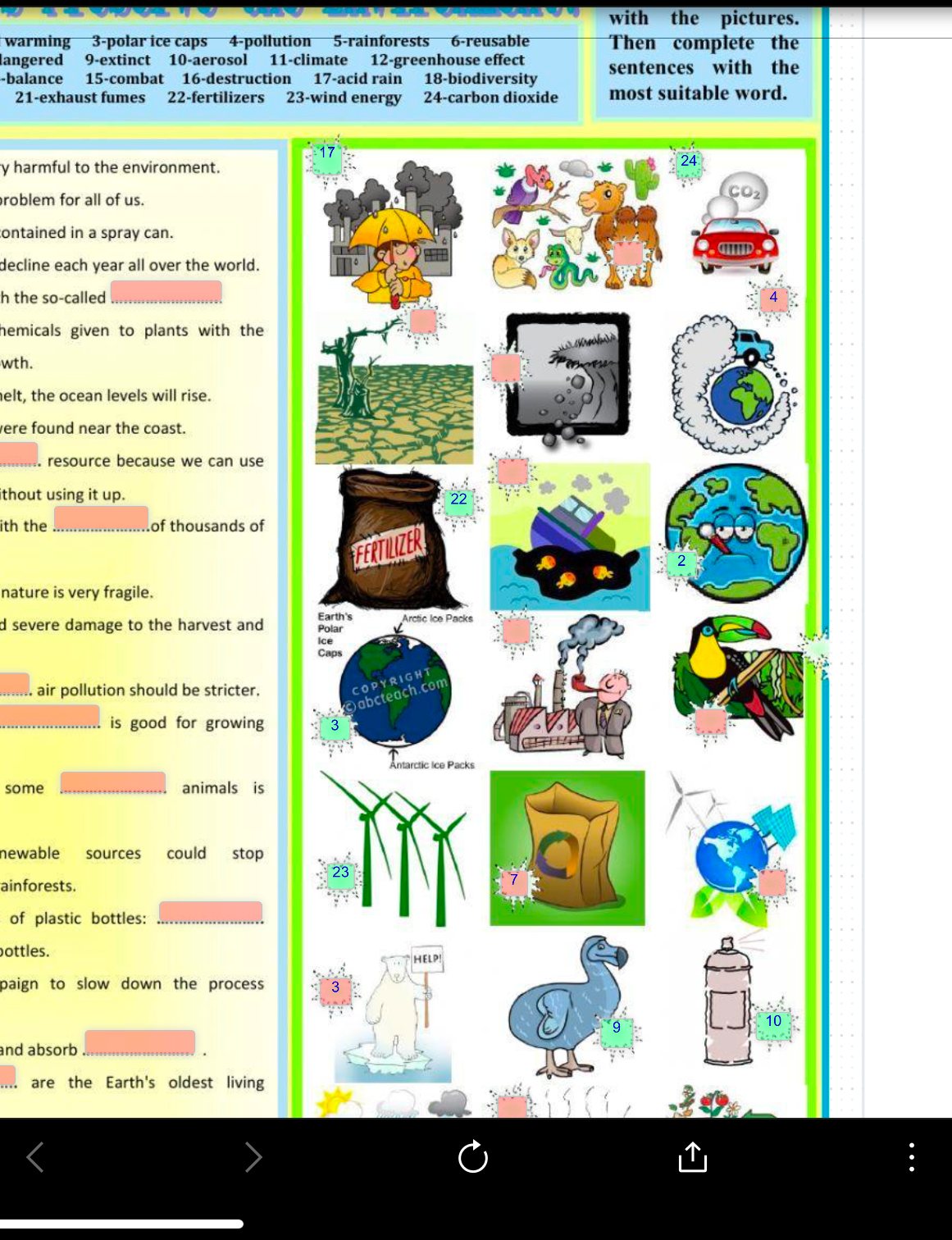 warming 3-polar ice caps 4-pollution | StudyX