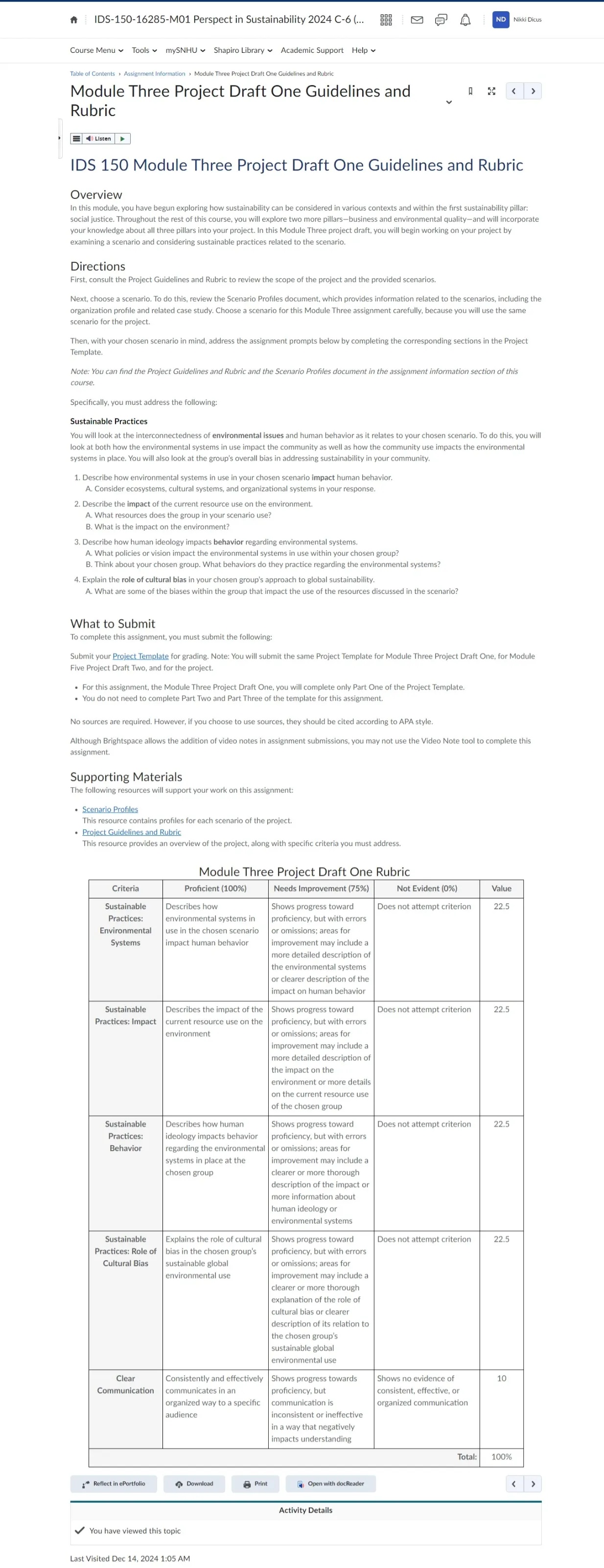 A IDS 150 16285 M01 Perspect in | StudyX
