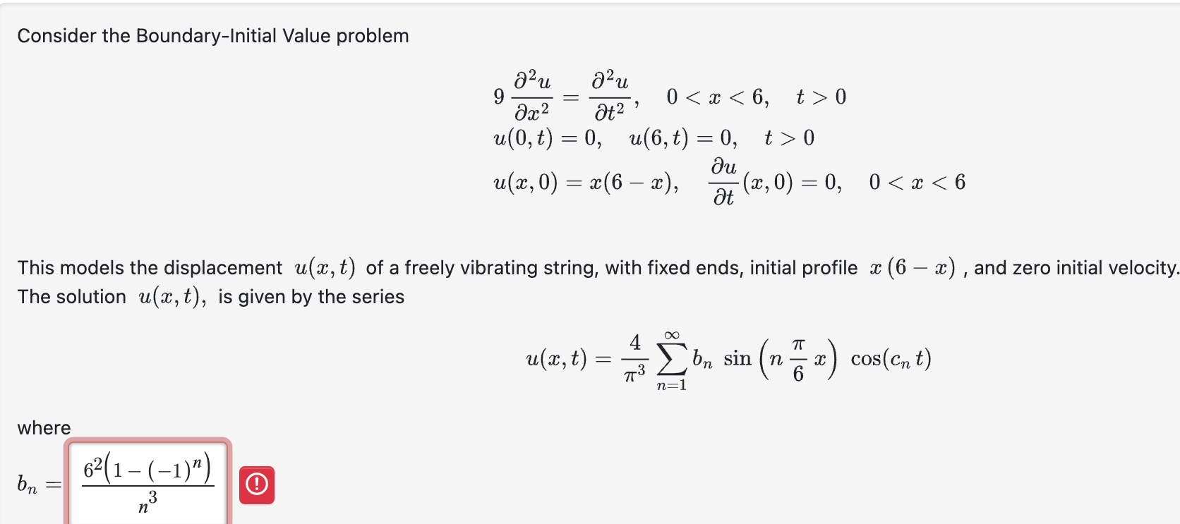 Consider the Boundary-Initial Value problem | StudyX