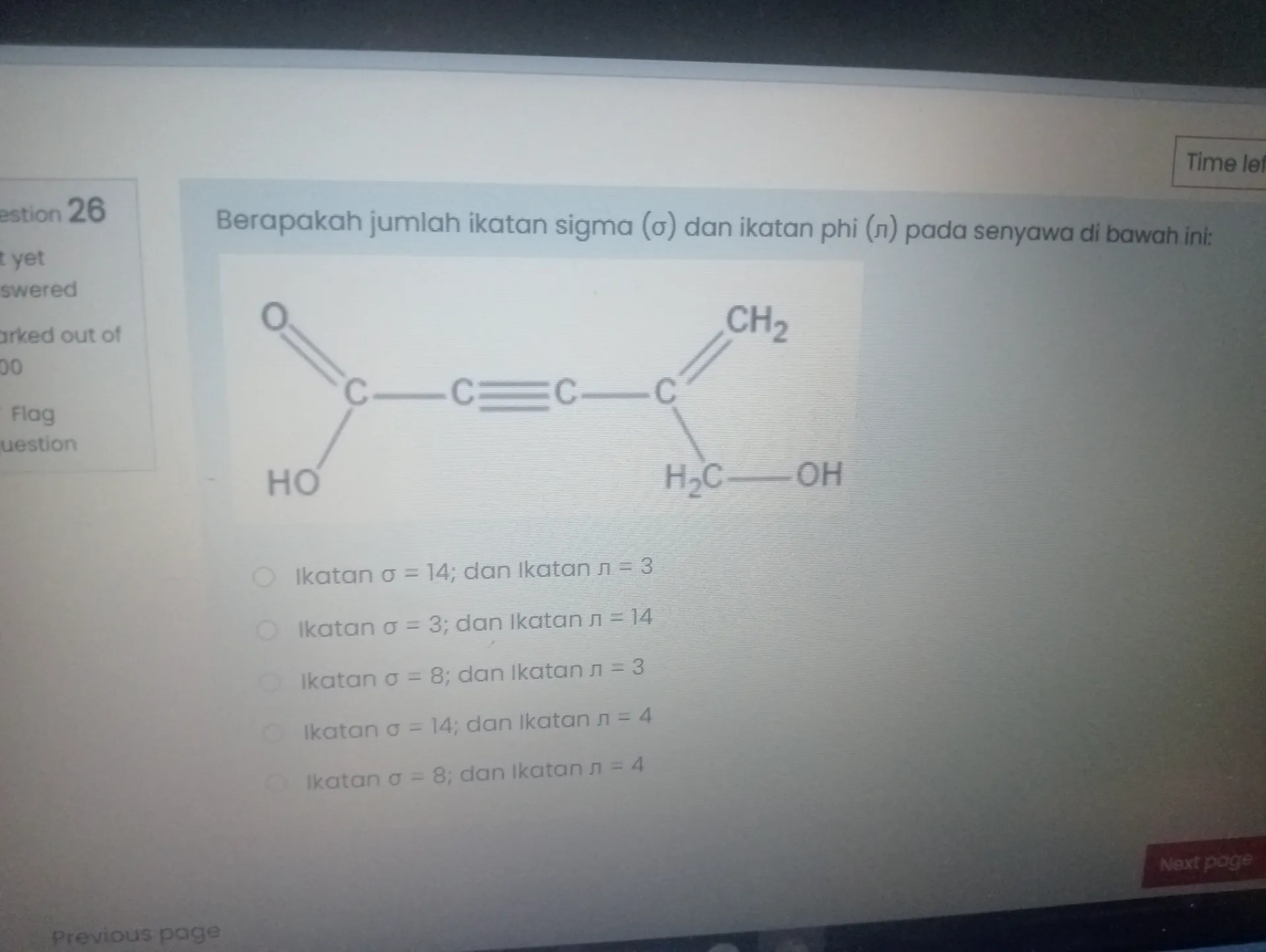 Berapakah jumlah ikatan sigma () dan ikatan | StudyX