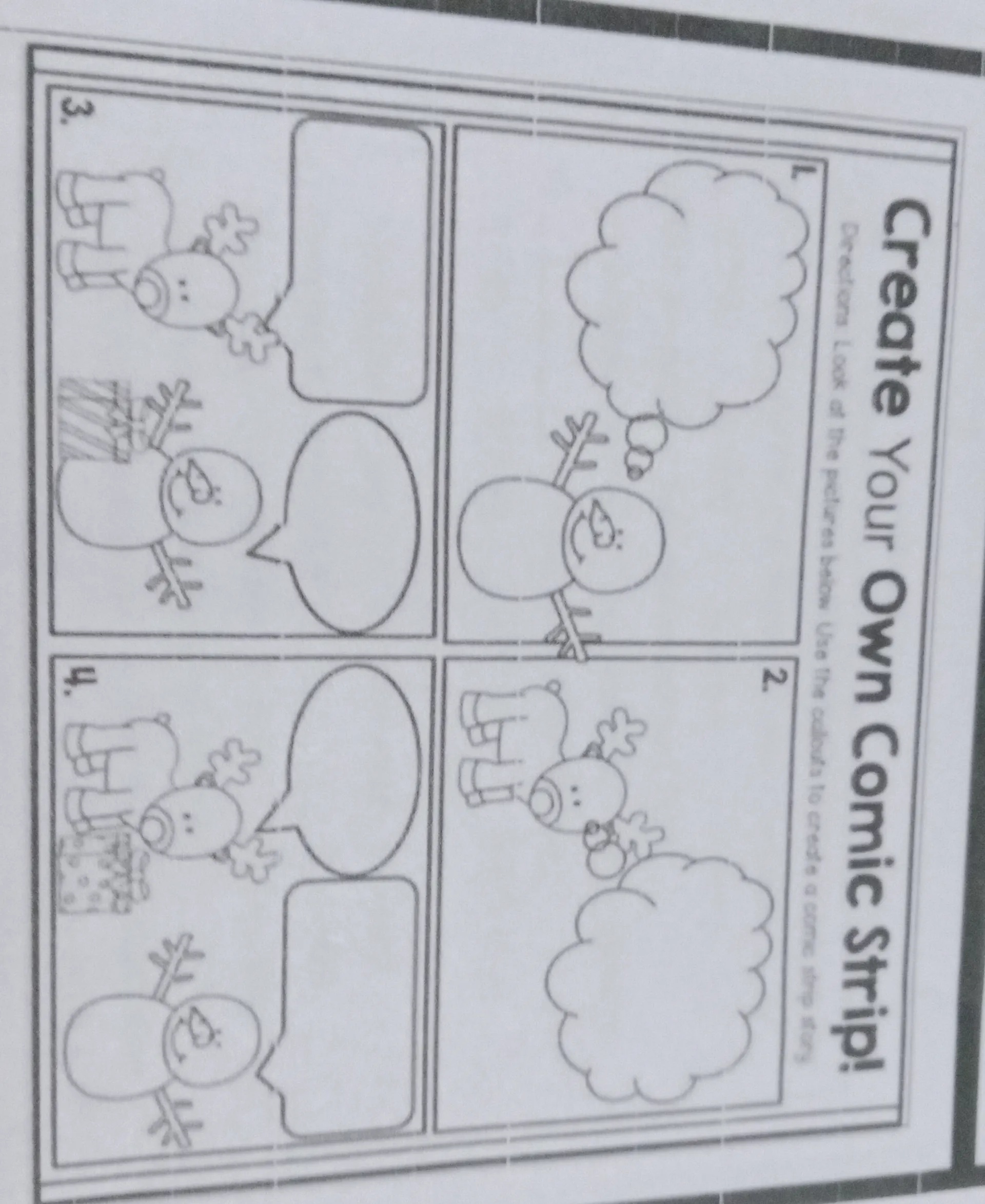 Create Your Own Comic Strip Directions Look | StudyX