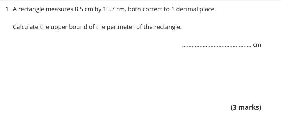 1 A rectangle measures 85 cm by 107 cm both | StudyX