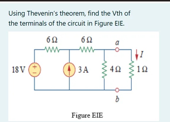 Using Thevenins theorem find the Vth of the | StudyX